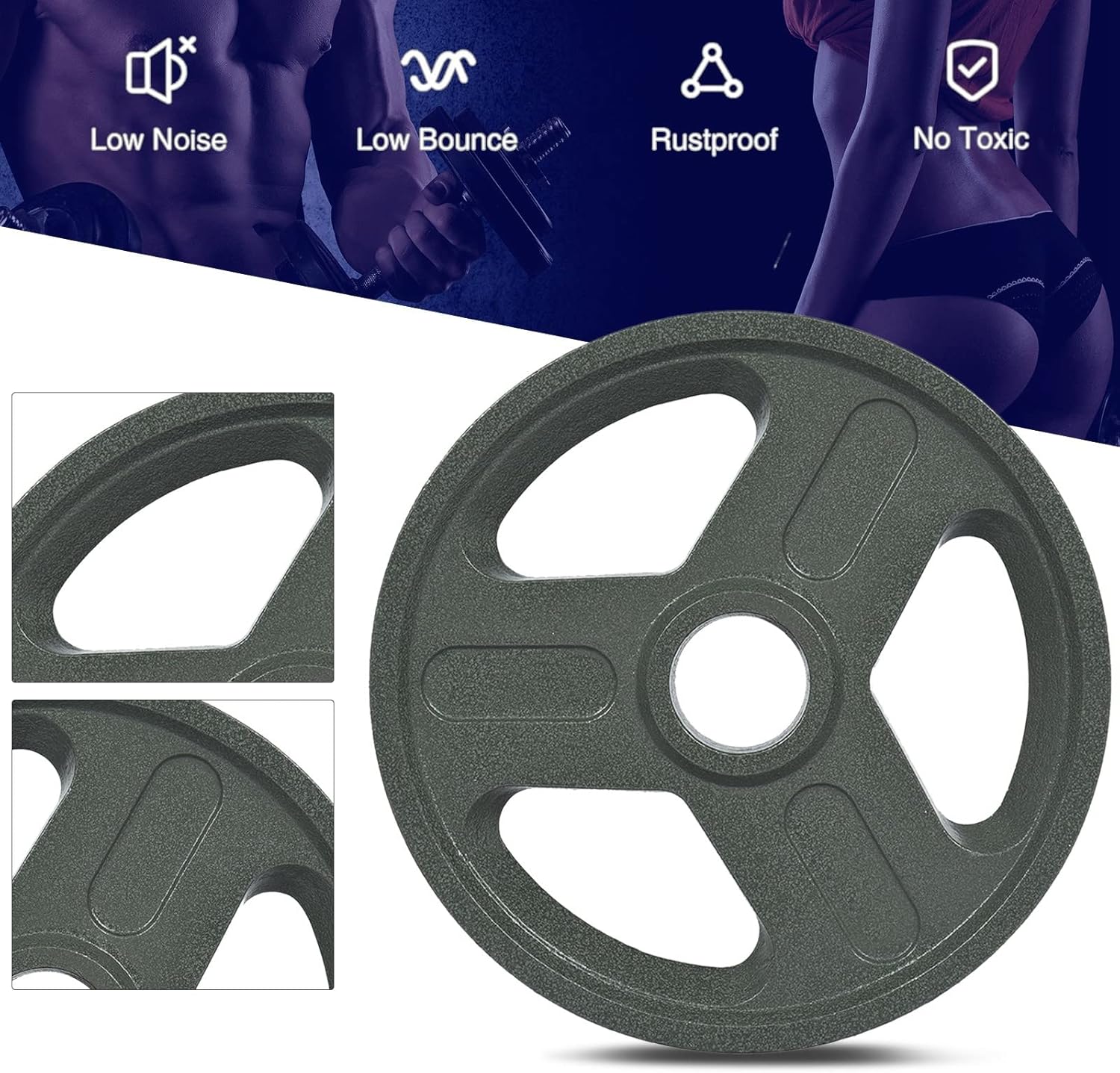 Placas de peso olímpicas estándar de 35 libras, pesas de barra con ...