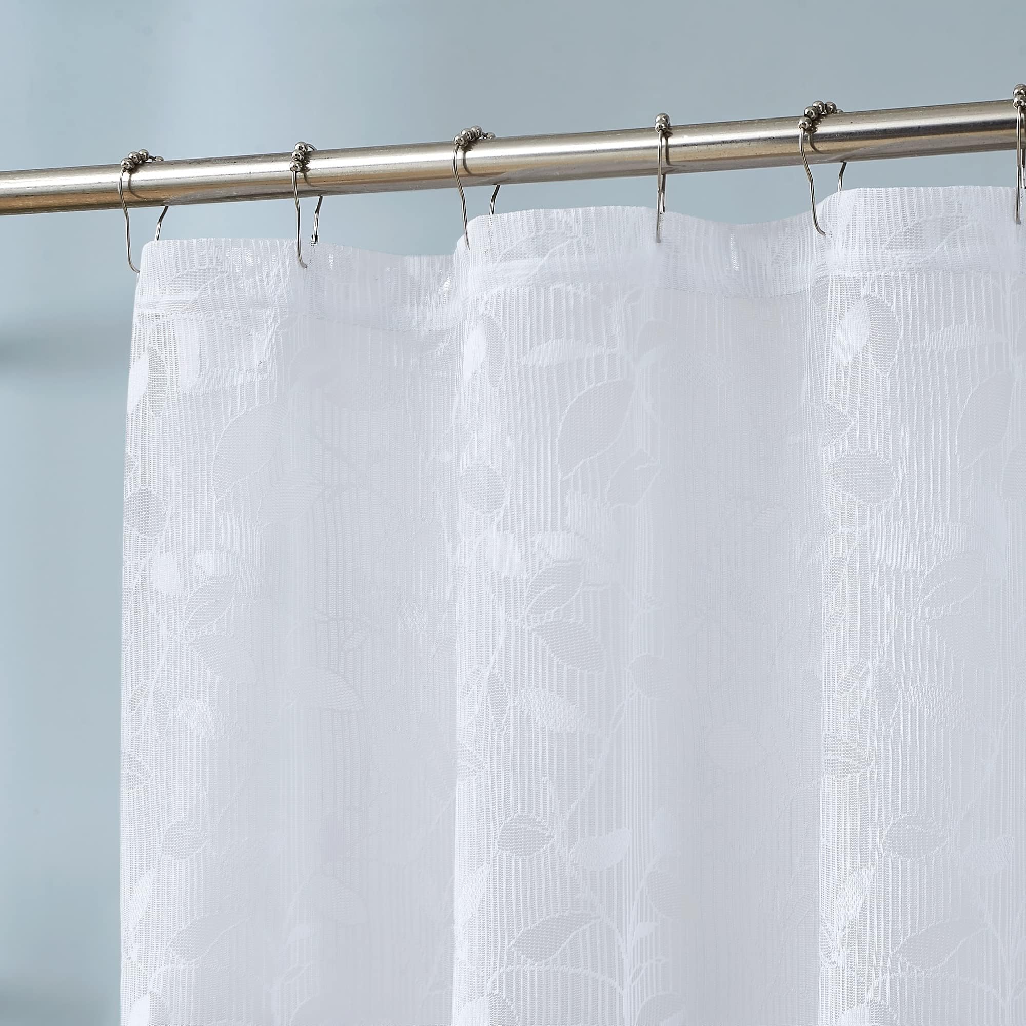 Amazon.com: Maytex Mills 60090 Just Leaves Shower Curtain, White : Home ...