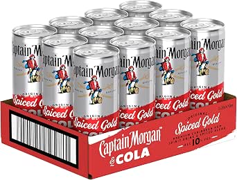 Captain Morgan Original Spiced Gold&Cola Mix-Getränk|Premium Rum Blend ...
