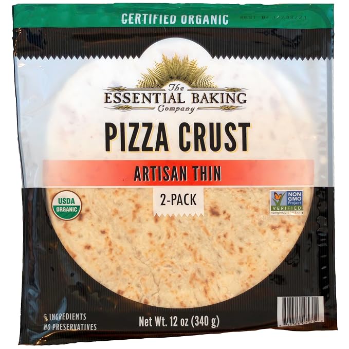 Amazon.com: Essential Baking Organic Sourdough Pizza Crust, No ...