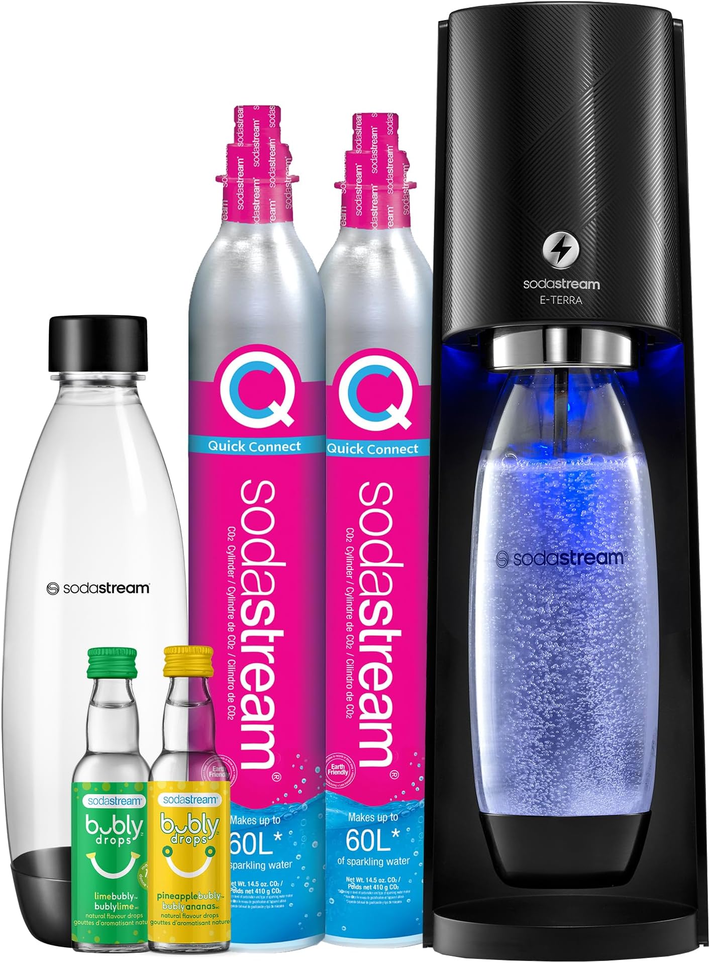 SodaStream Terra Machine à eau pétillante avec cylindre de CO2 et ...