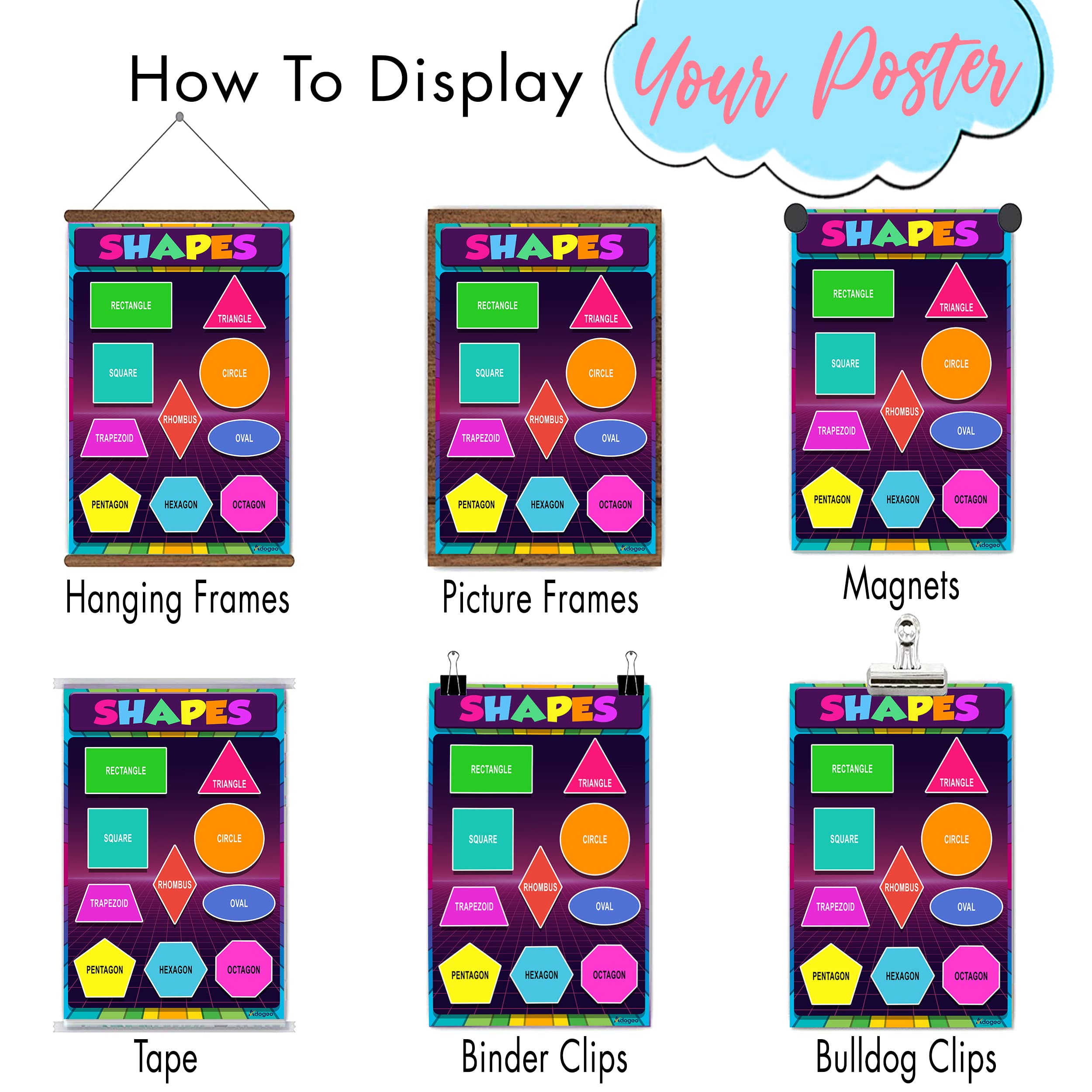 Snapklik.com : ADOGEO 2D Geometric Shapes Poster For Math Classrooms