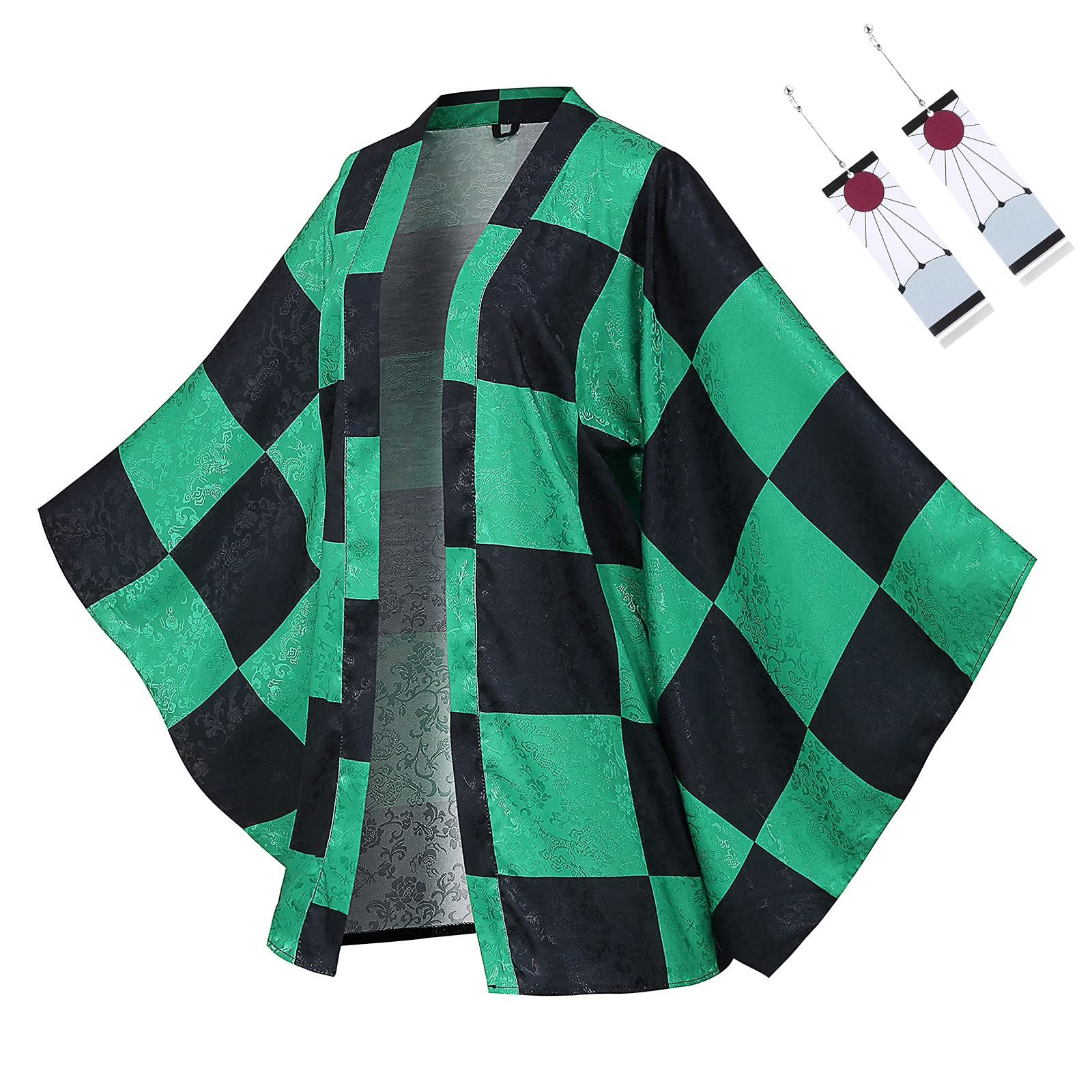 Buy Tanjiro Haori kimono Cosplay Costume - MIAQIWUYU Anime Kamado ...