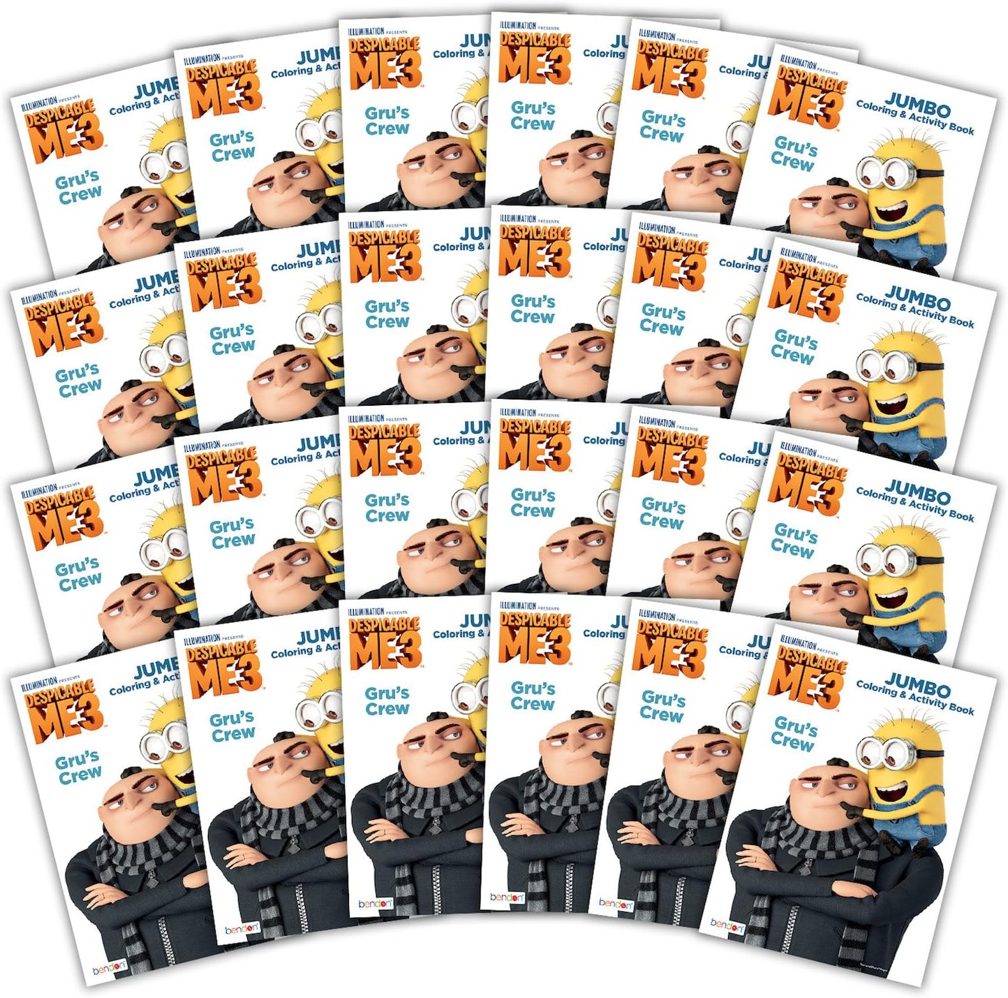 Amazon.com: Bendon 42570-Amzb Despicable Me 3 64-Page Jumbo Coloring ...