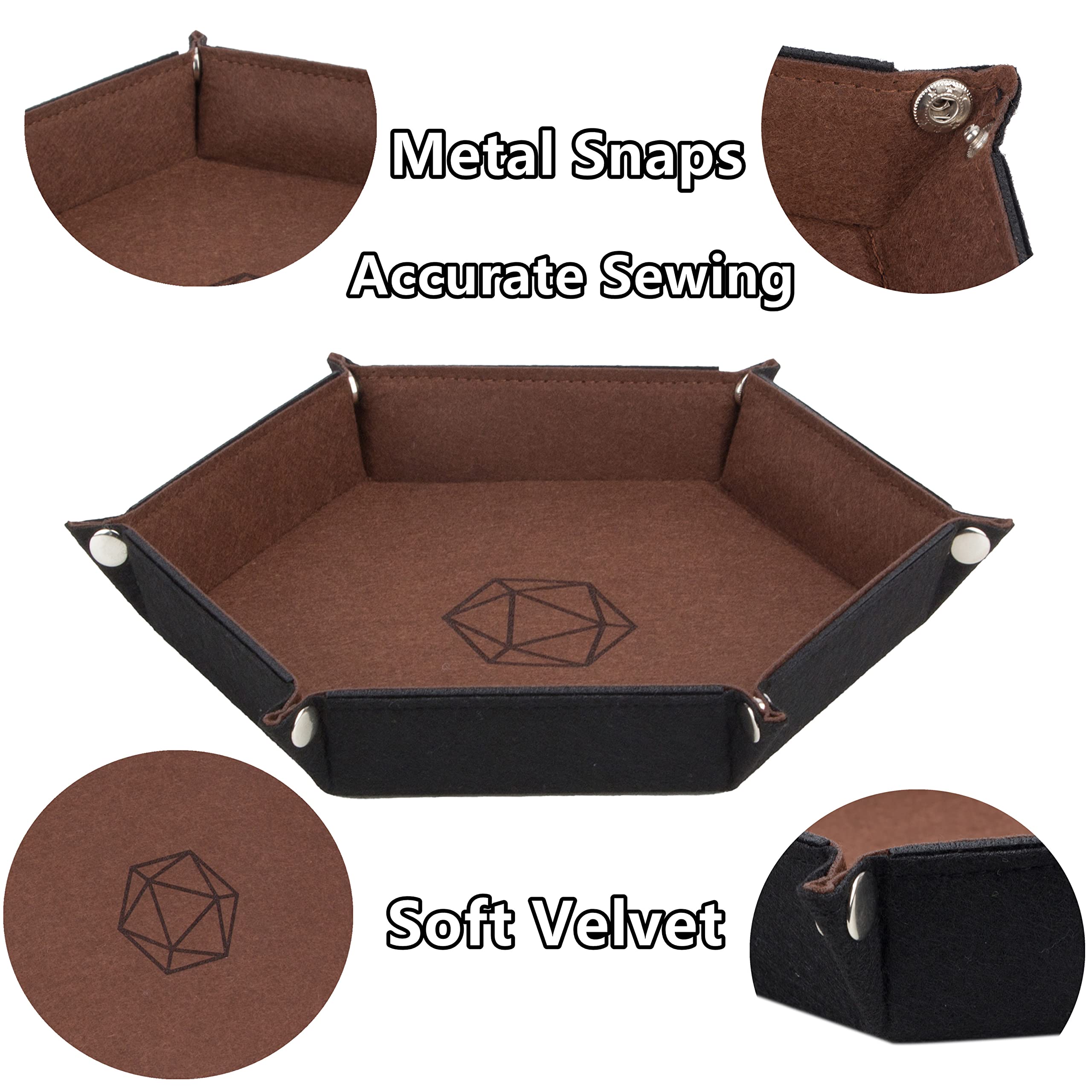 Snapklik.com : KISLANE 8 Pieces Folding Hexagon Dice Tray