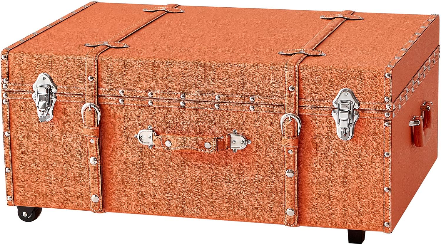 Amazon.com: DormCo Texture Brand Trunk - Orange - Large : Home & Kitchen