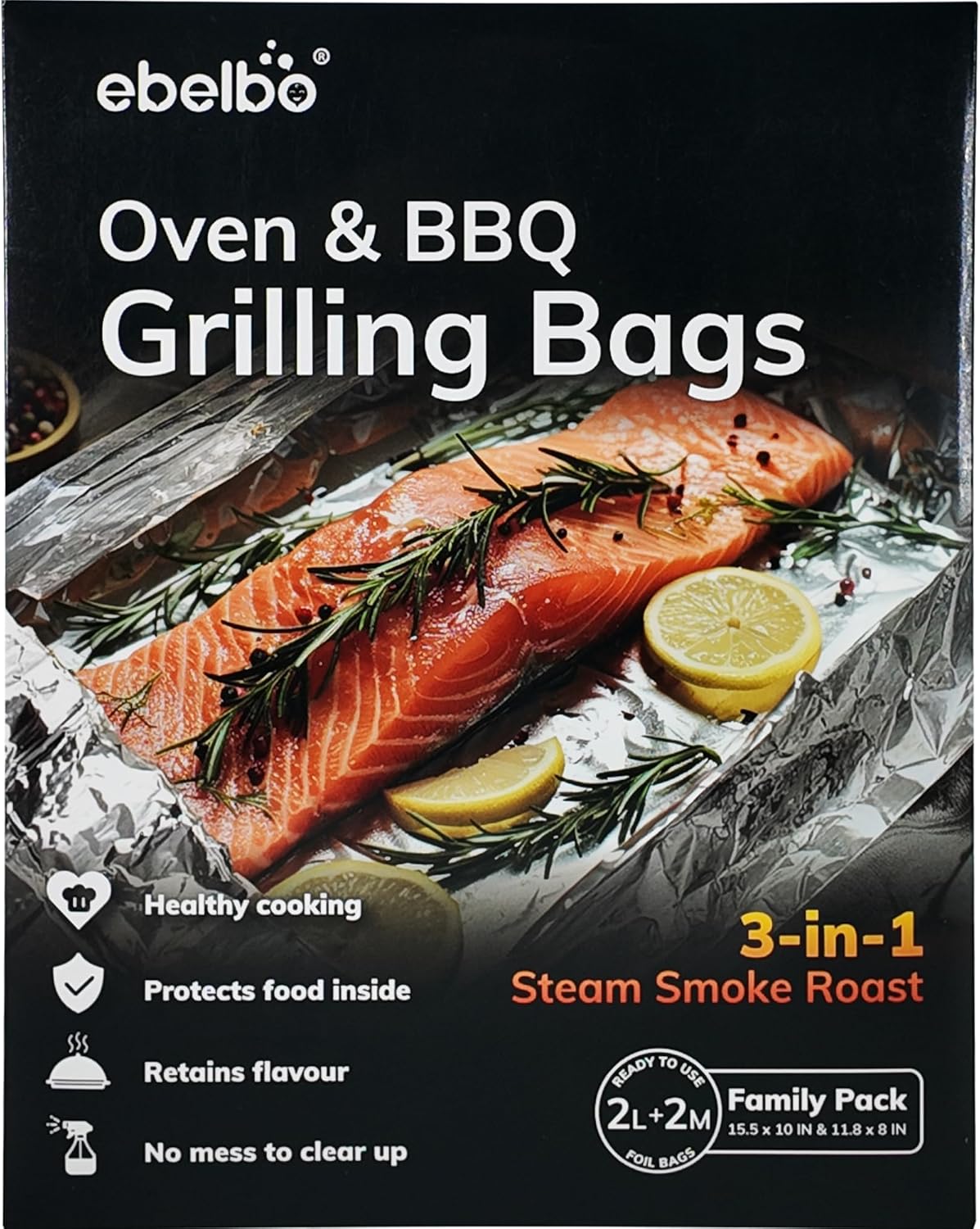 Amazon.com: ebelbo Upgrade Grill Bags with Pre Cut Vent Hole Family ...