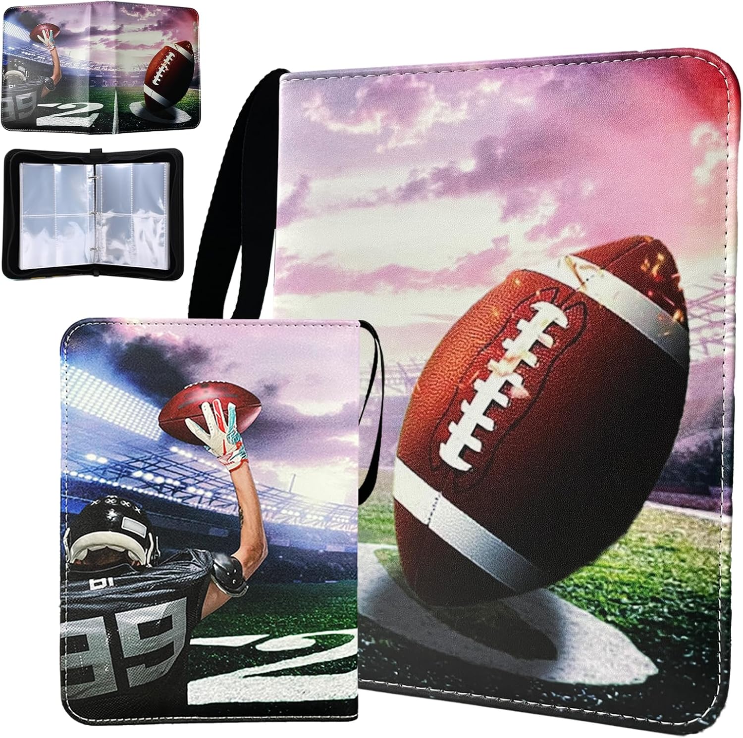 Amazon.com: 400 Cards Football Card Binder, Trading Card Holder Card ...