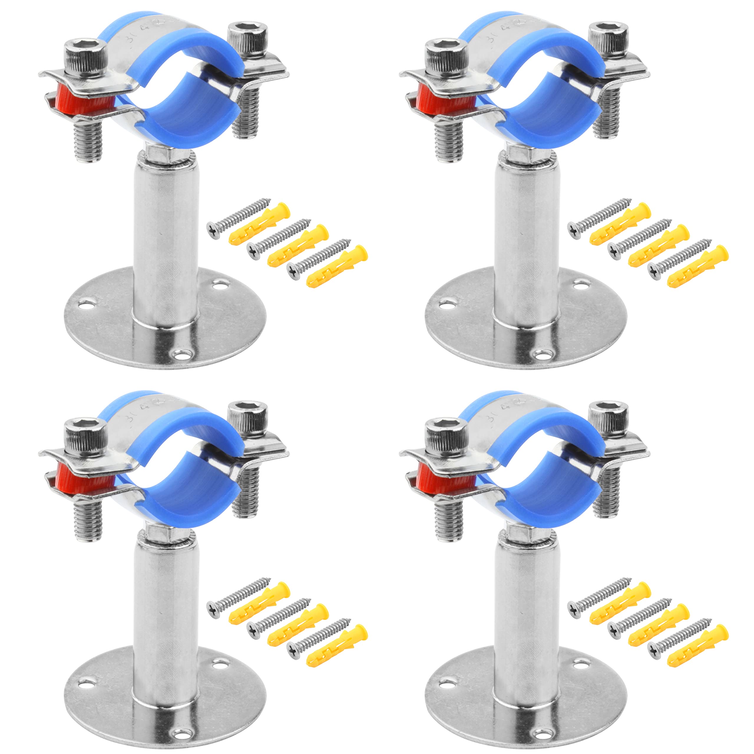 4 Plastic Pipe Wall Mounts