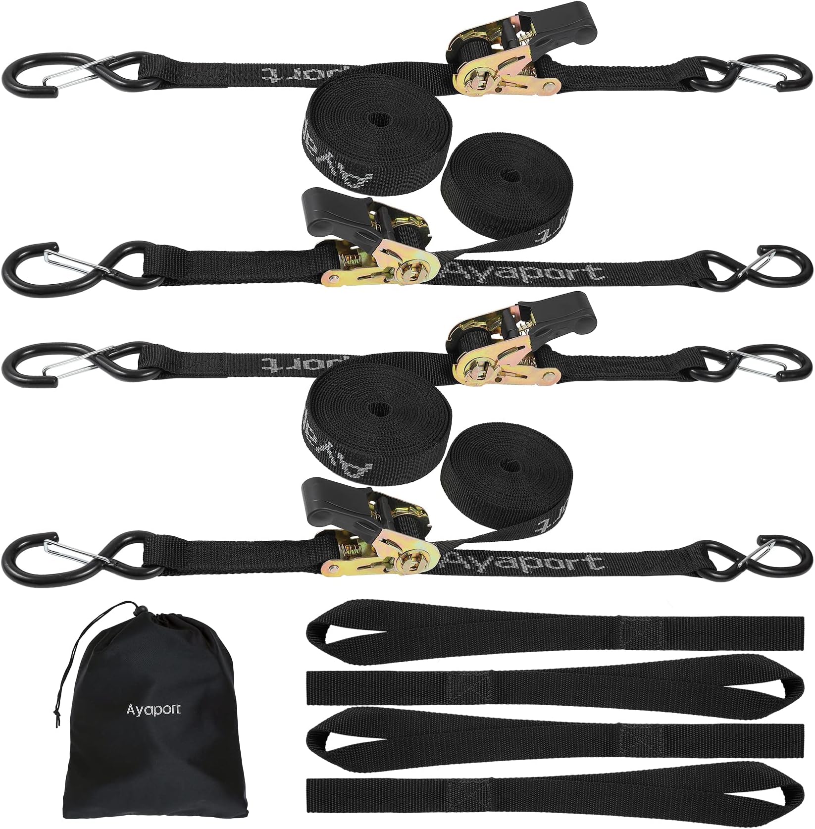 Amazon.com: Retractable Ratchet Straps, 2200LB Heavy Duty Tie Down ...