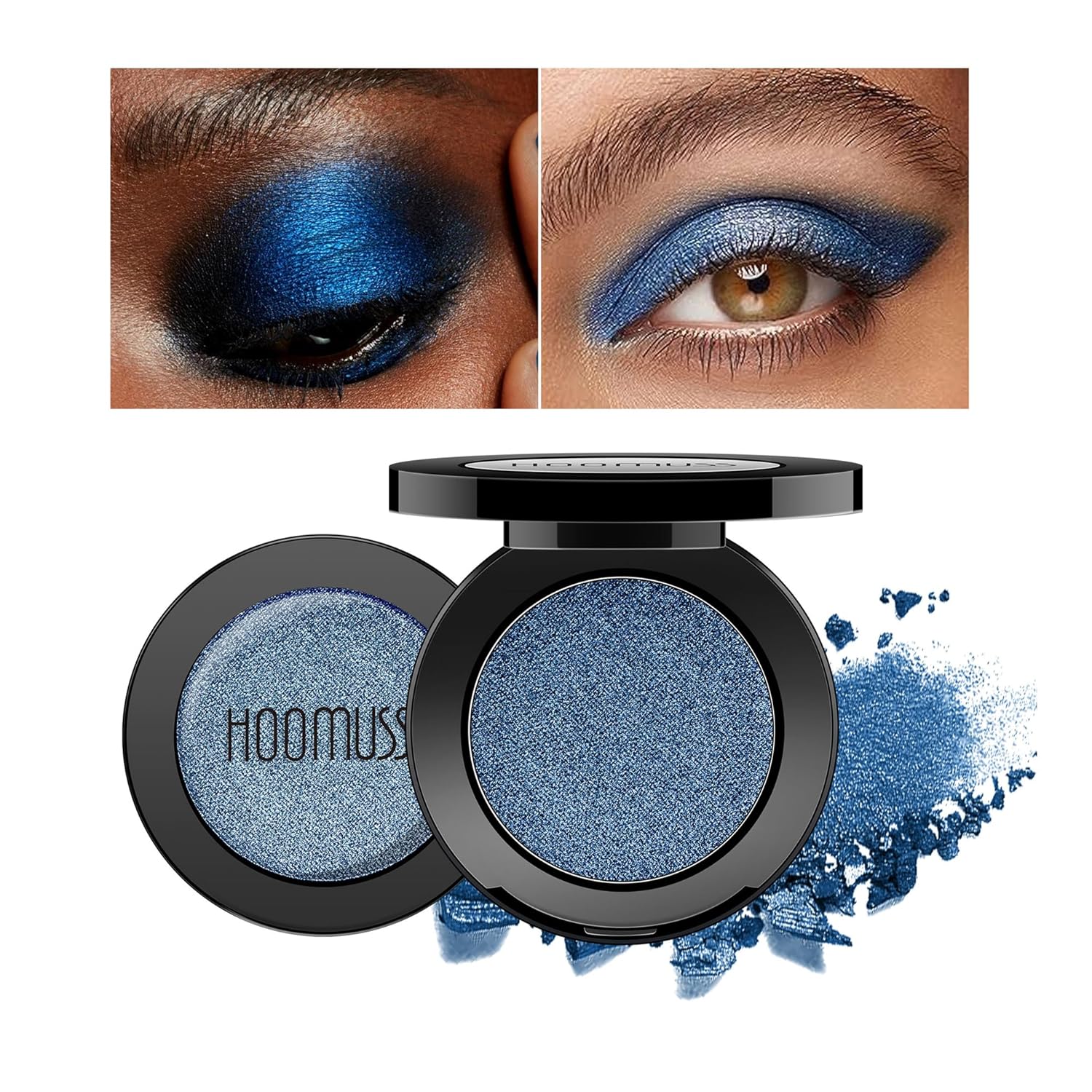 Amazon.com : Single Blue Eyeshadow Shimmer Handmade Eye Sahdow Pressed ...