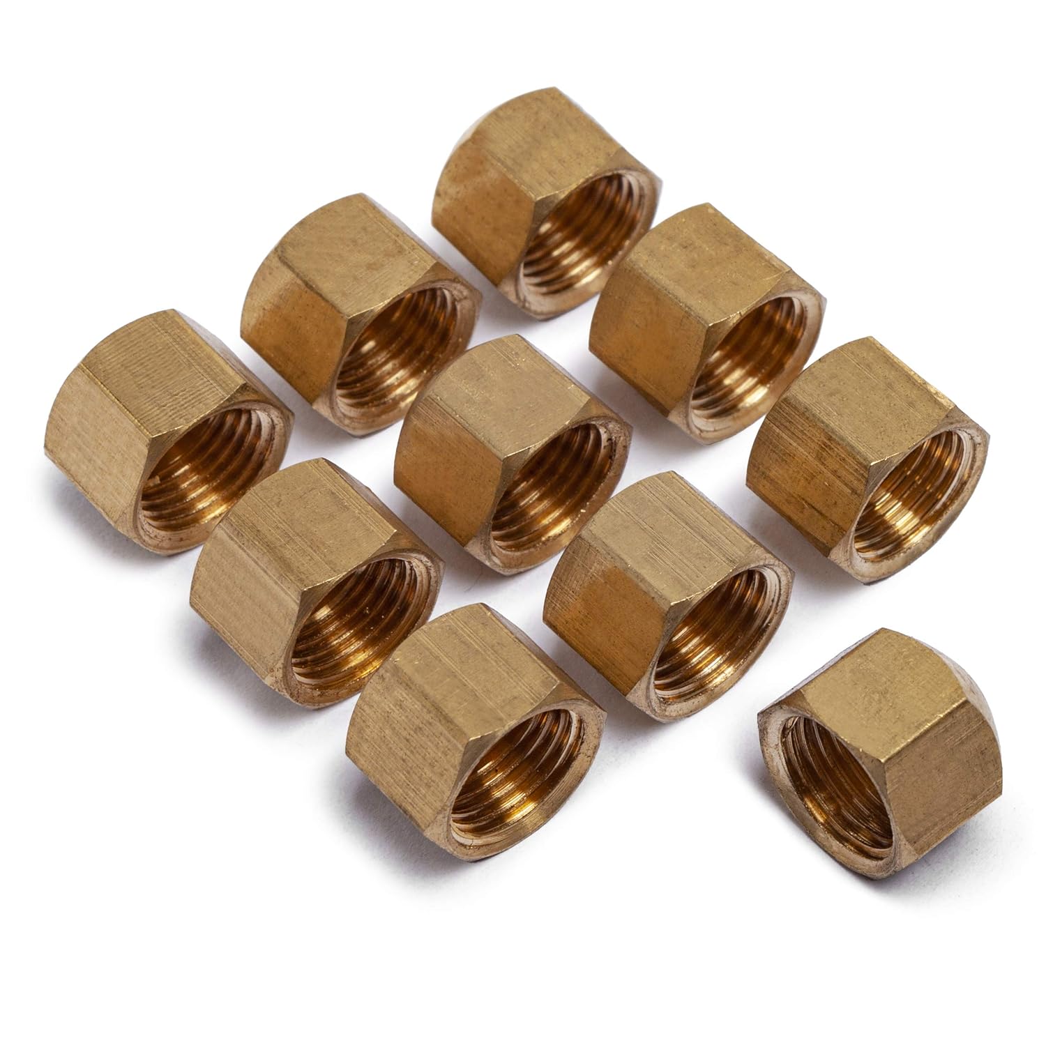 LTWFITTING 1/4-Inch Brass Compression Cap Stop Valve Cap,BRASS ...
