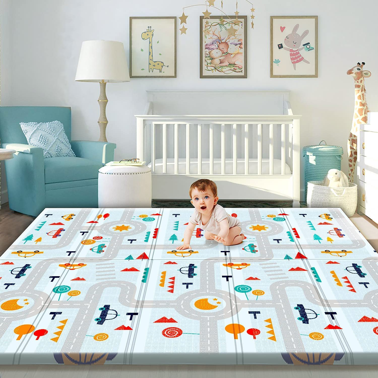 Buy Kresal Double Sided Water Proof Baby Play Mat, Reversible Play Mats ...