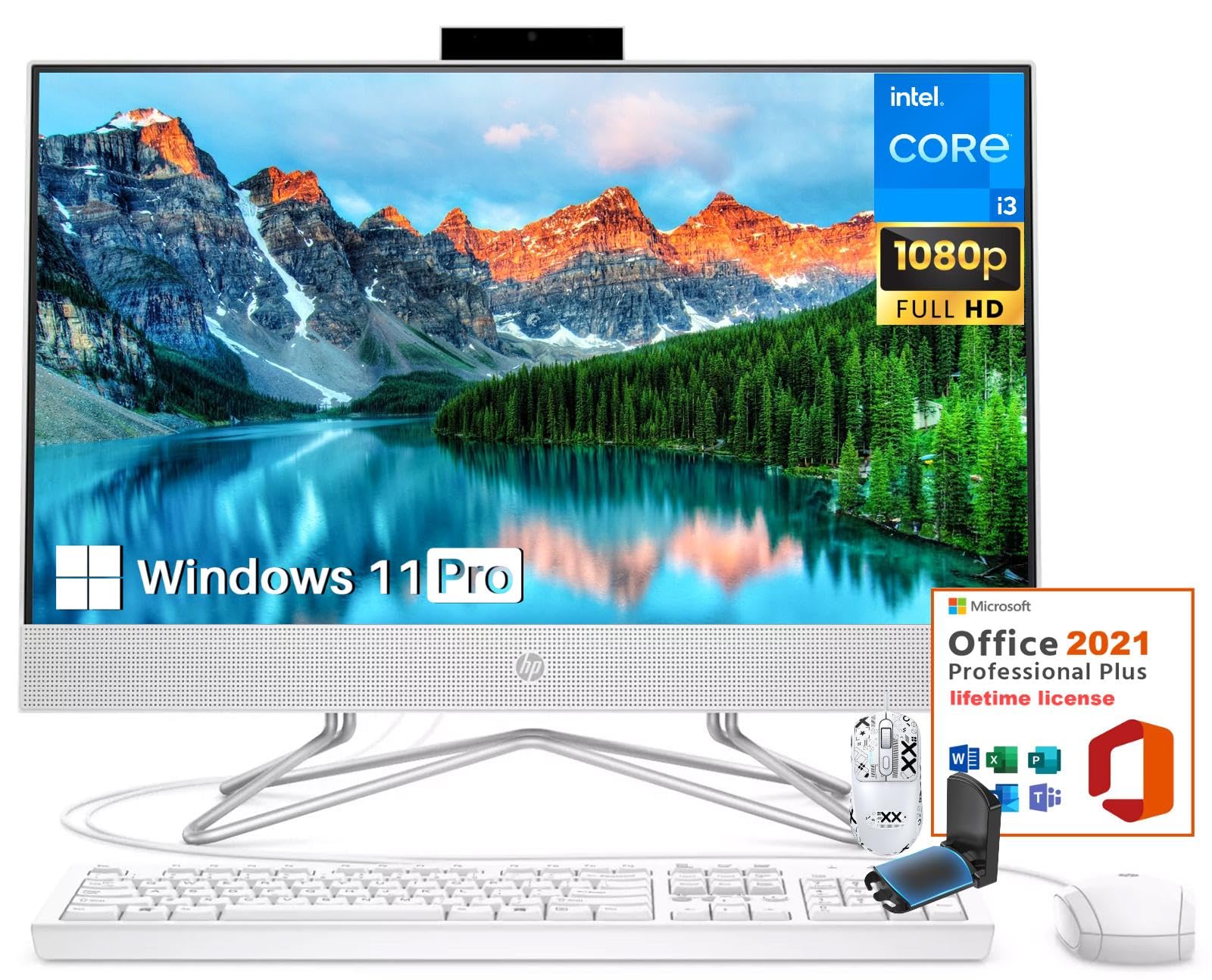 Amazon.com: HP All in One Desktop Computer, 23.8" FHD, with Windows 11 ...