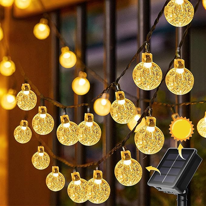 Solar String Lights Indoor Outdoor, 12M/39FT 100 LED Garden Solar Fairy ...