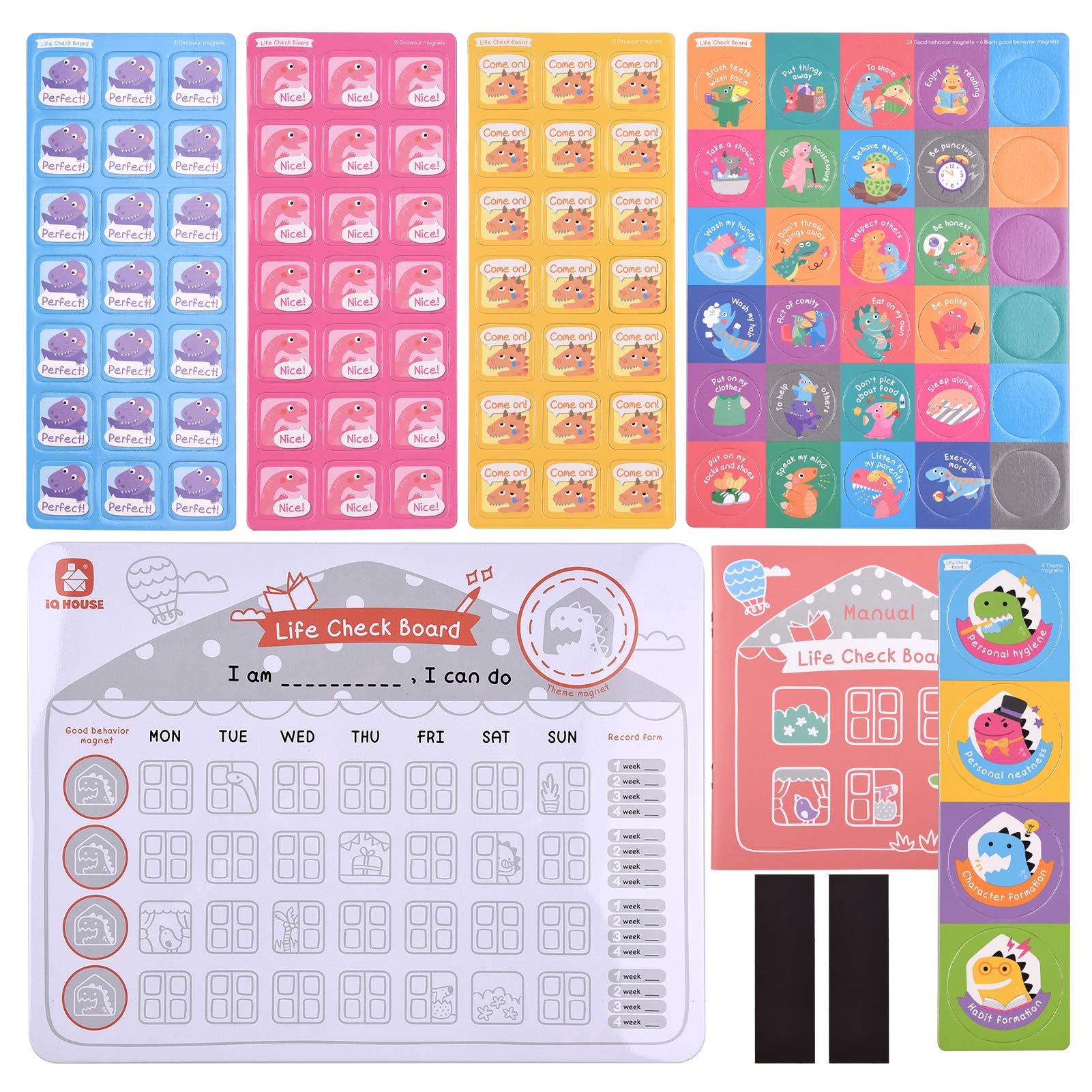 Buy Fesjoy Magnetic Reward Chart, Life Check Board Magnetic Reward ...