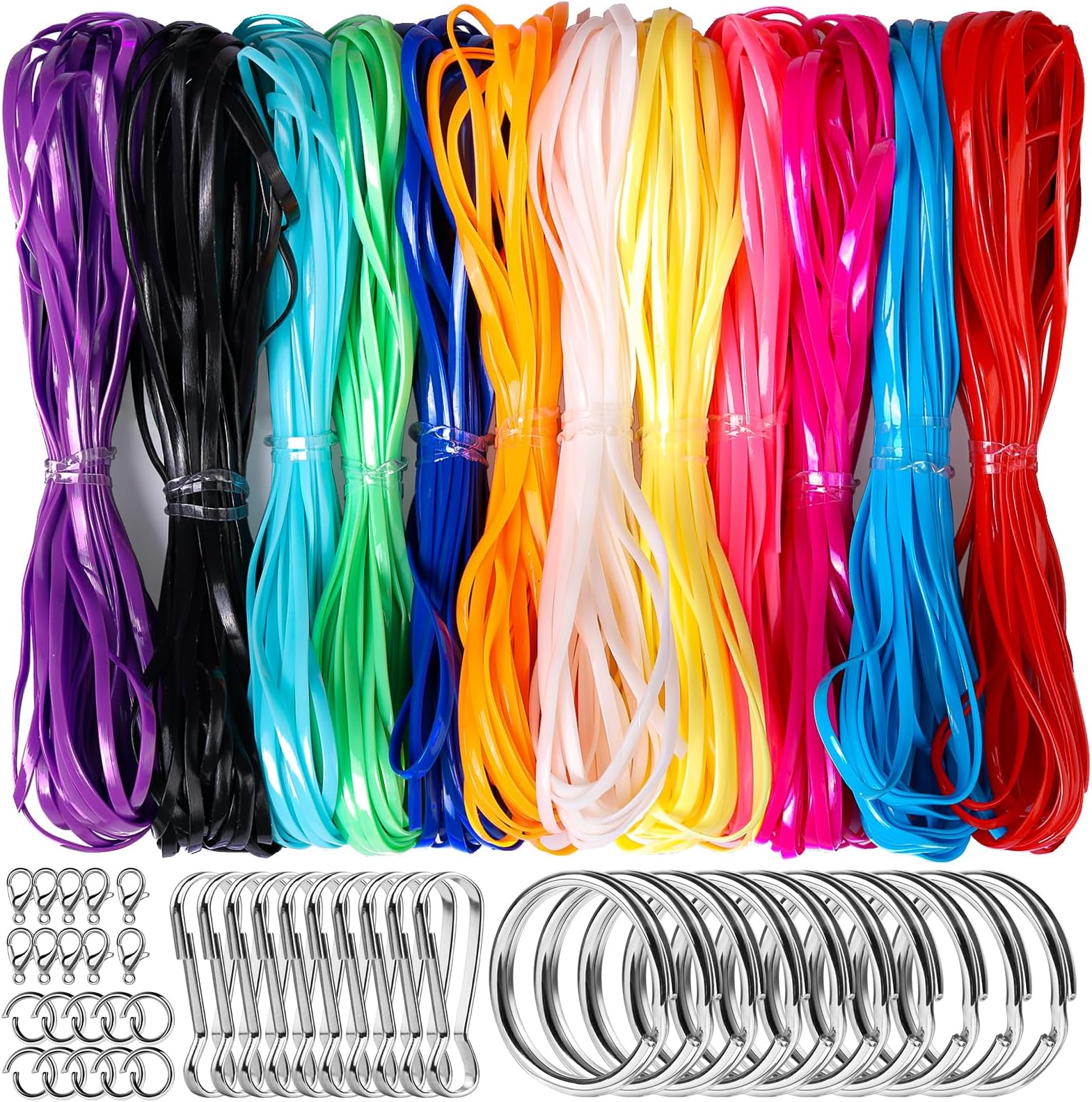 Amazon.com: Plastic Lanyard String, Mckanti 12 Packs Plastic Lacing ...