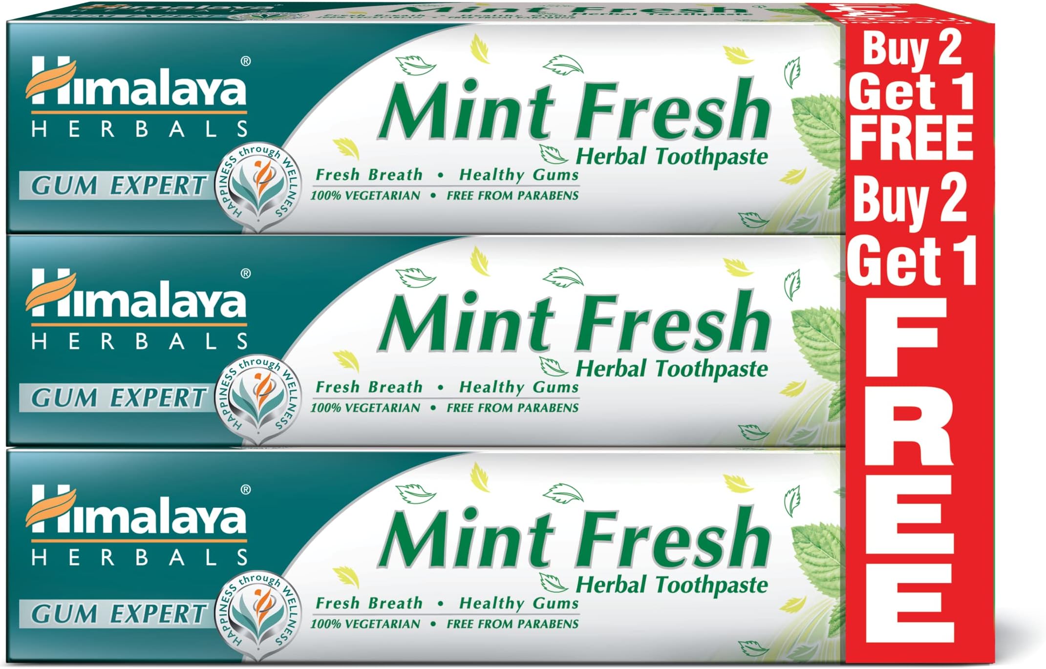 Himalaya Mint Fresh Herbal Toothpaste Prevent Mouth Odour & Ensure Long ...