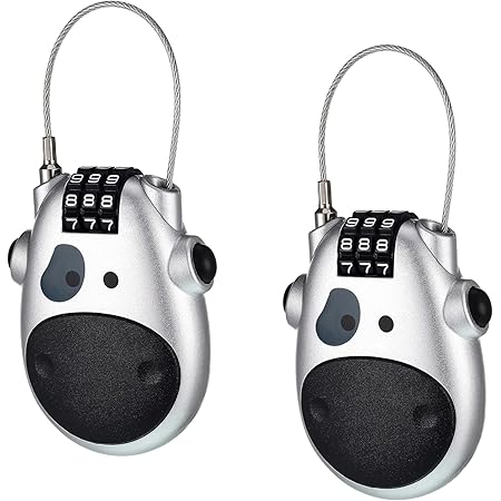 Peryiter 2 Pcs Cable Lock Combination 27.56 Inch Adjustable Cable Locks ...