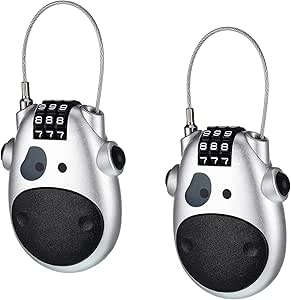 Peryiter 2 Pcs Cable Lock Combination Snowboard Locks 27 Inch ...