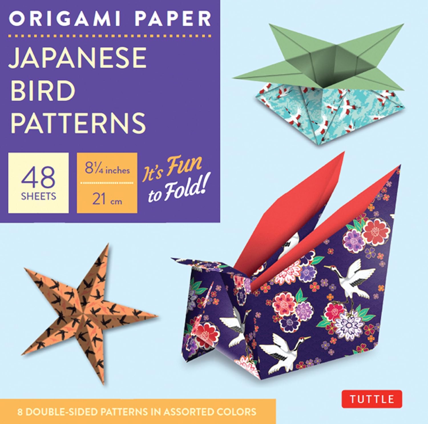 Amazon | Origami Paper: Japanese Bird Patterns; 8 Double-Sided Patterns ...