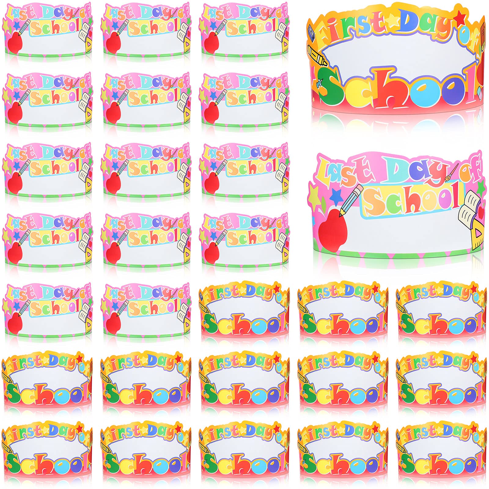 Buy 36 Pieces First and Last Day of School Party Supplies Adjustable ...