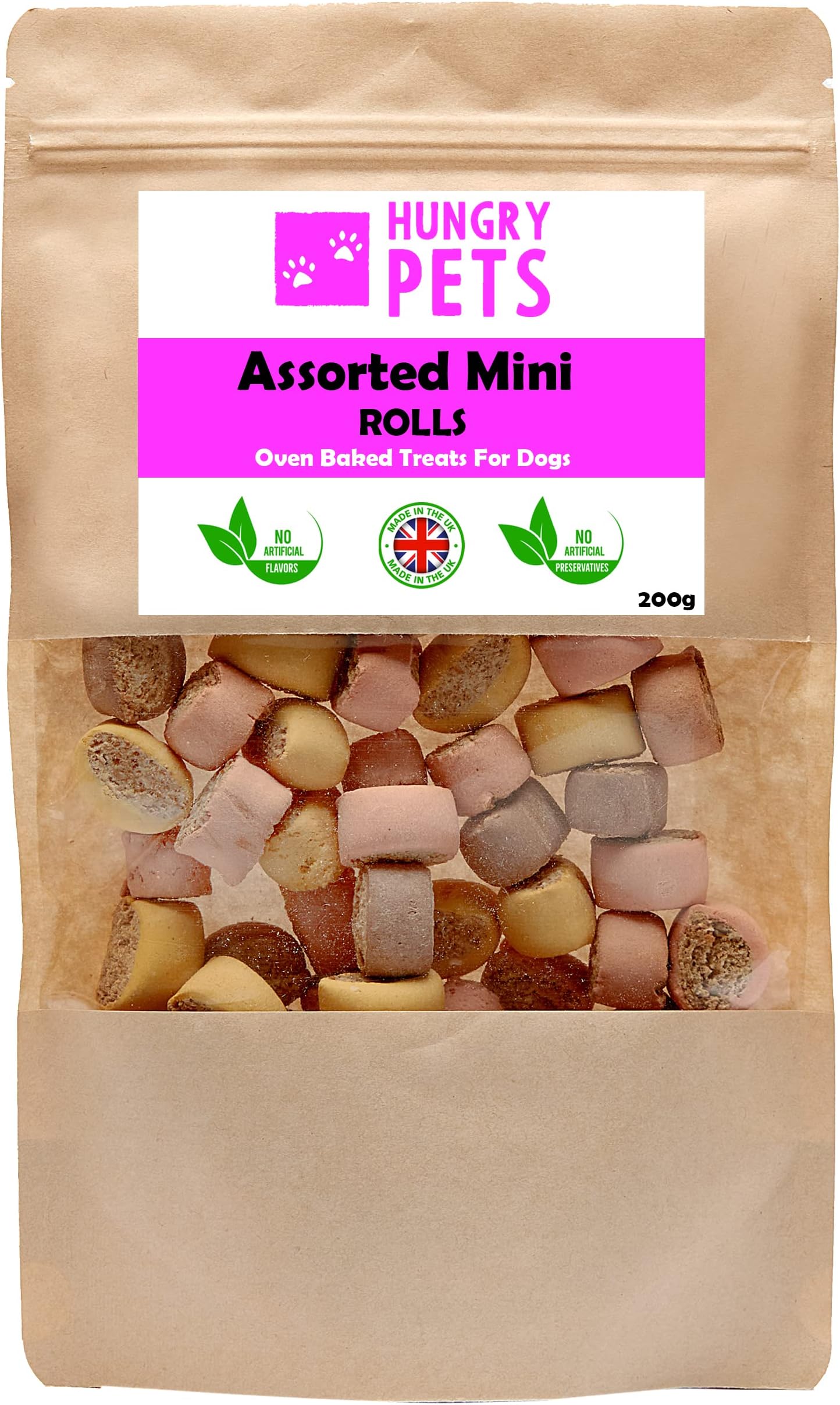 Assorted Mini Rolls Dog Biscuits, 200g : Amazon.co.uk: Pet Supplies