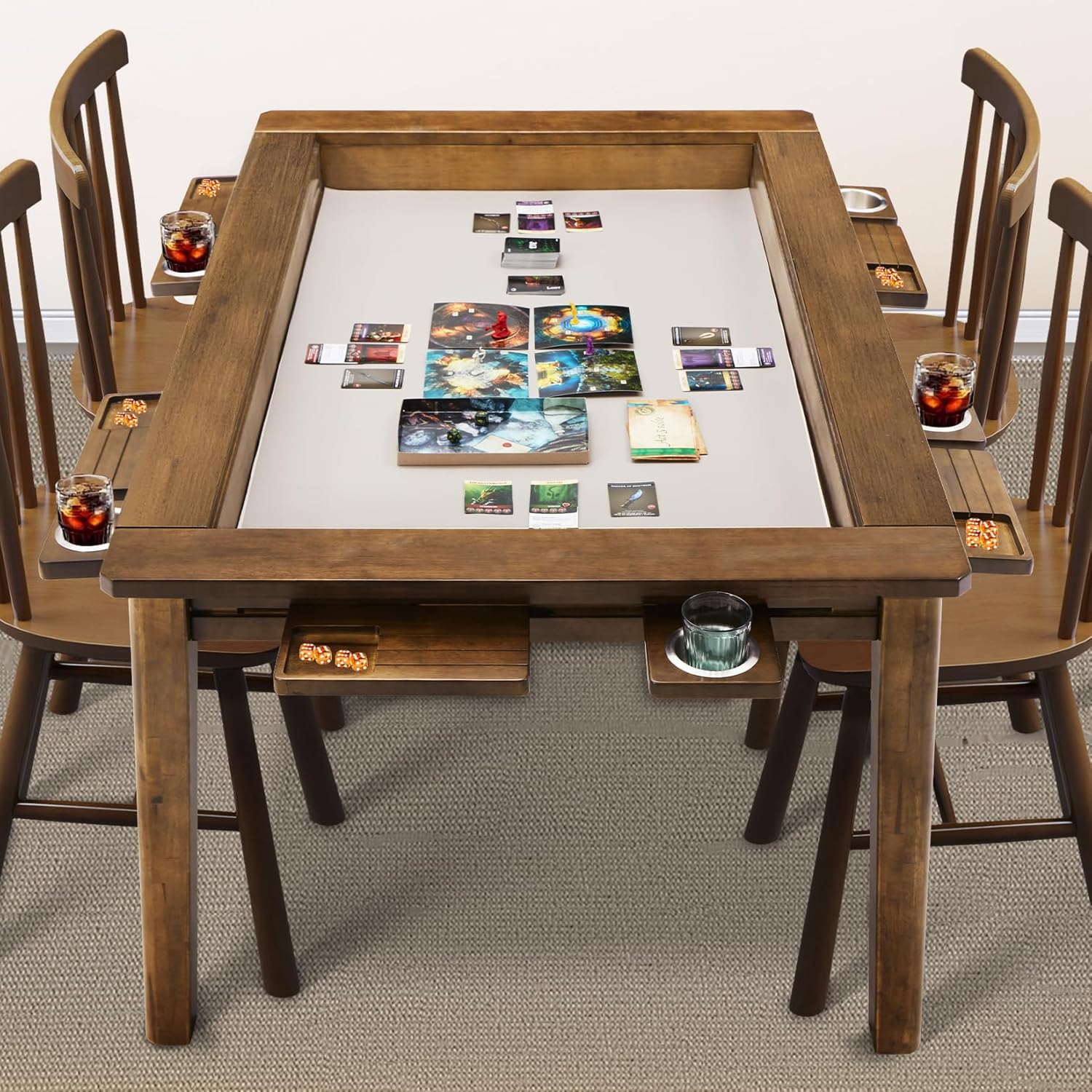 Amazon.com: ACIPENSER Board Game Table with Removable Table Top,Seats 4 ...