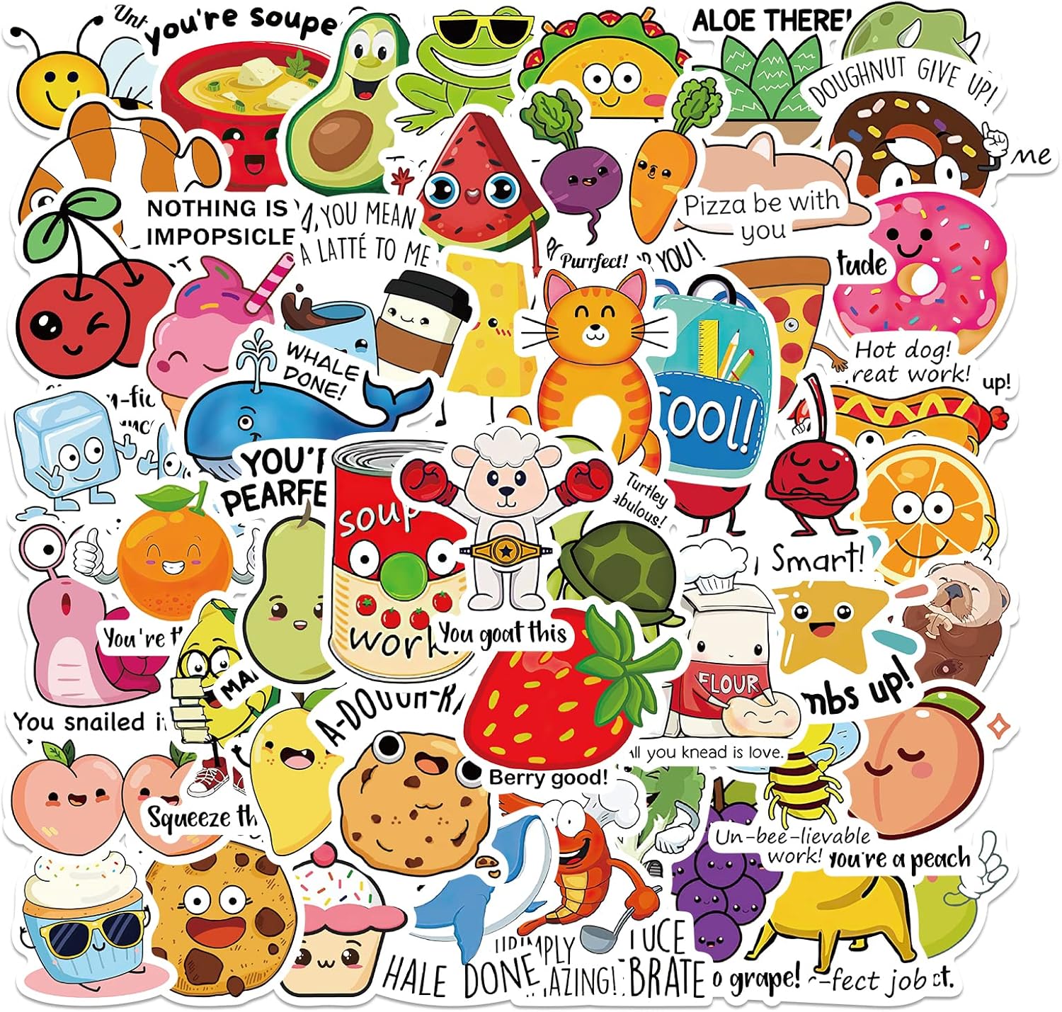 Amazon.com: Punny Rewards Stickers 50 Pack Teacher Students ...