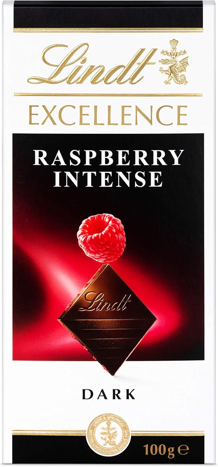 Lindt Excellence Dark Raspberry Chocolate Bar, 100g : Amazon.co.uk: Grocery