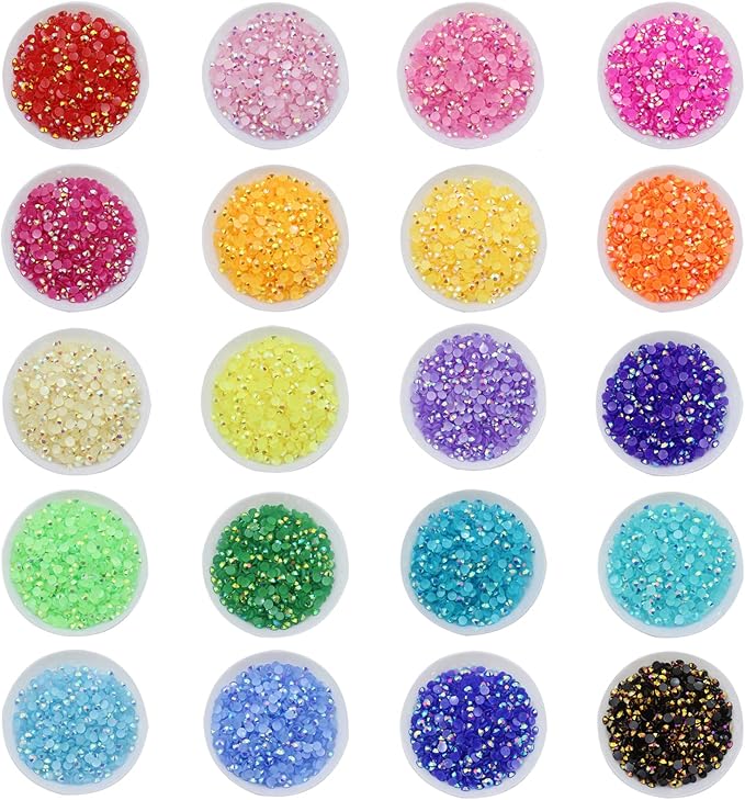 aupawdy 20 Couleurs Perle Diamant A Coller Rondes Perle Diamant A ...