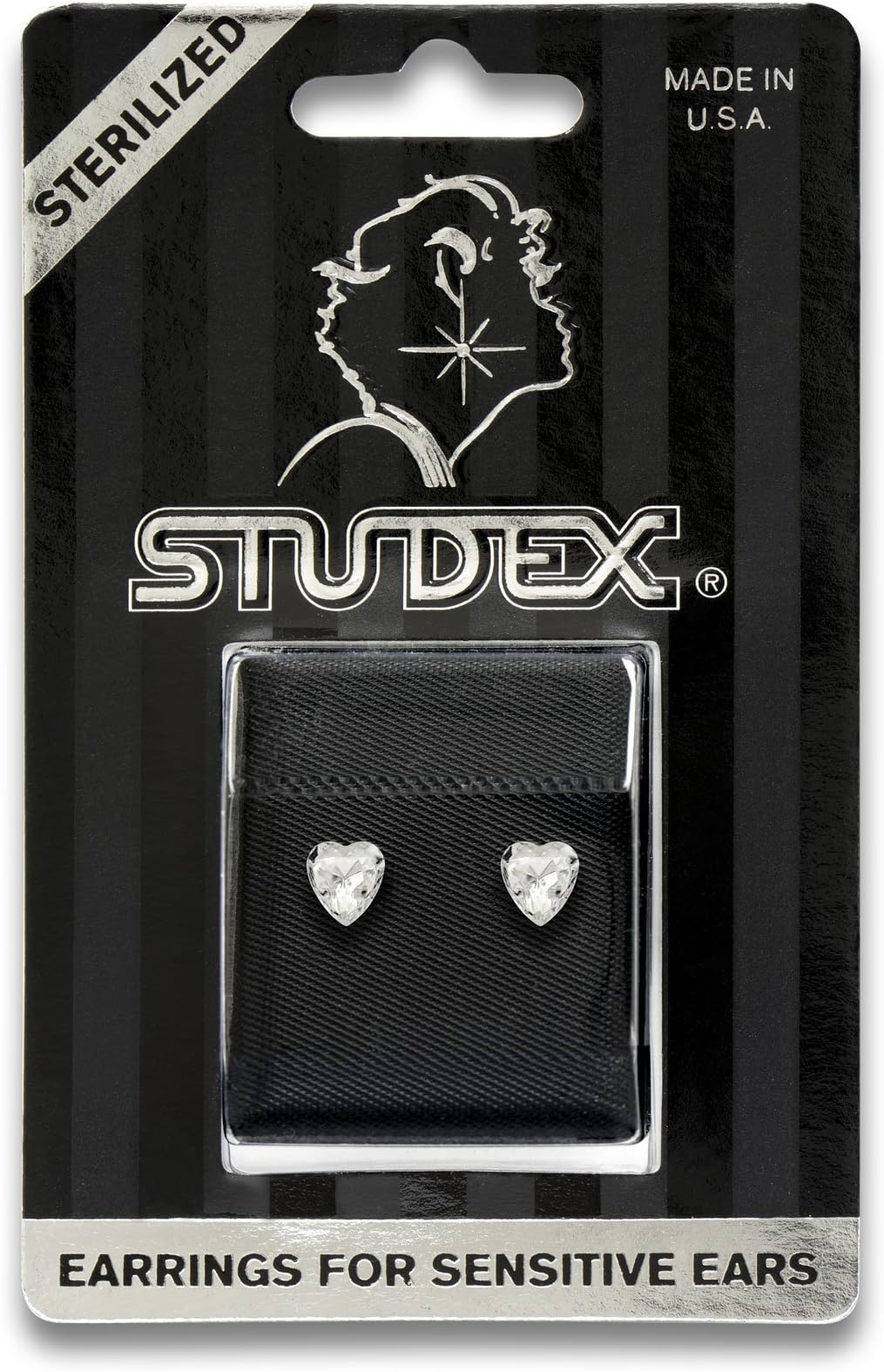 Amazon.com: STUDEX Sensitive Cubic Zirconia Stud Earrings 6mm ...