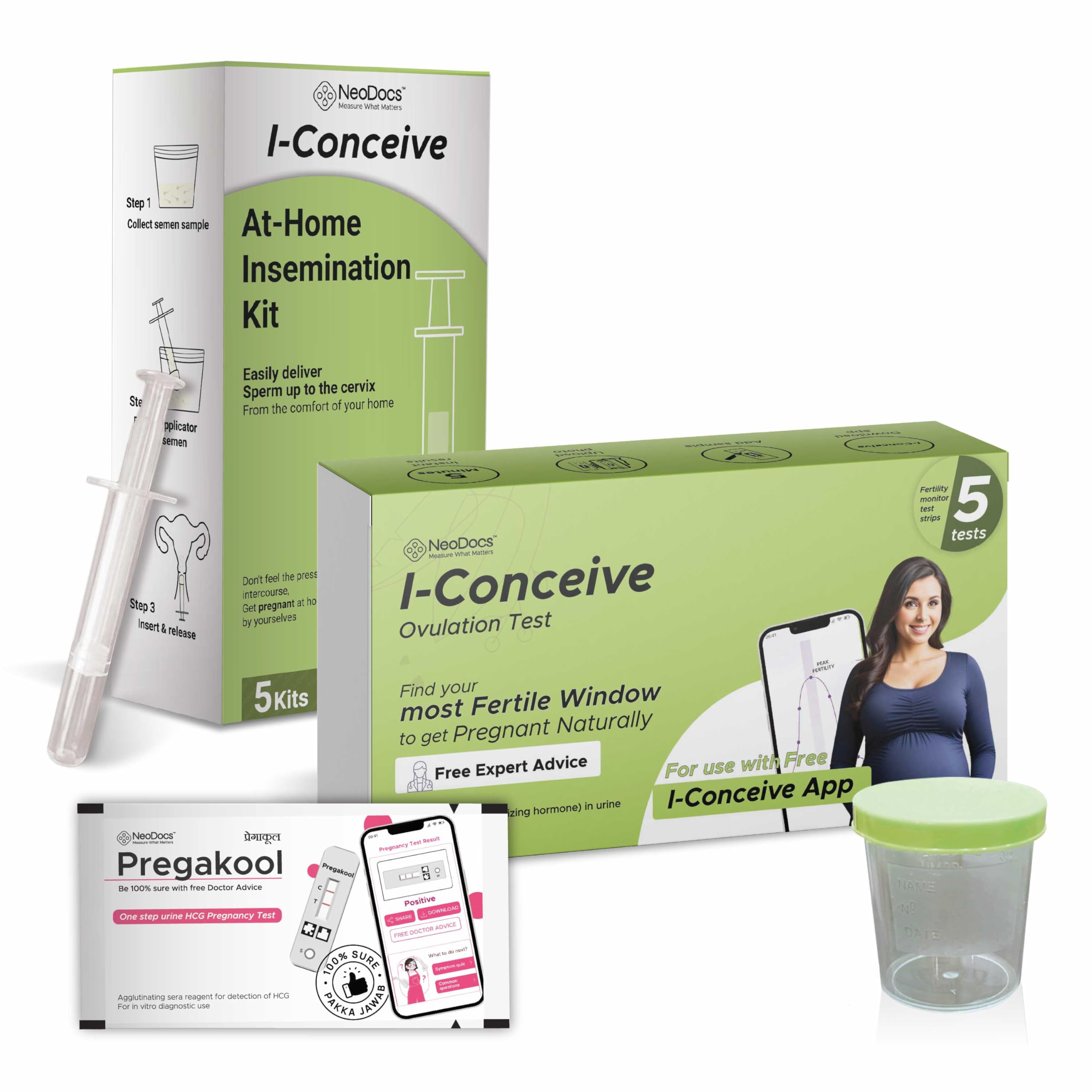 Buy Neodocs I-Conceive Home Insemination IVI/IUI kit & Ovulation Kit ...