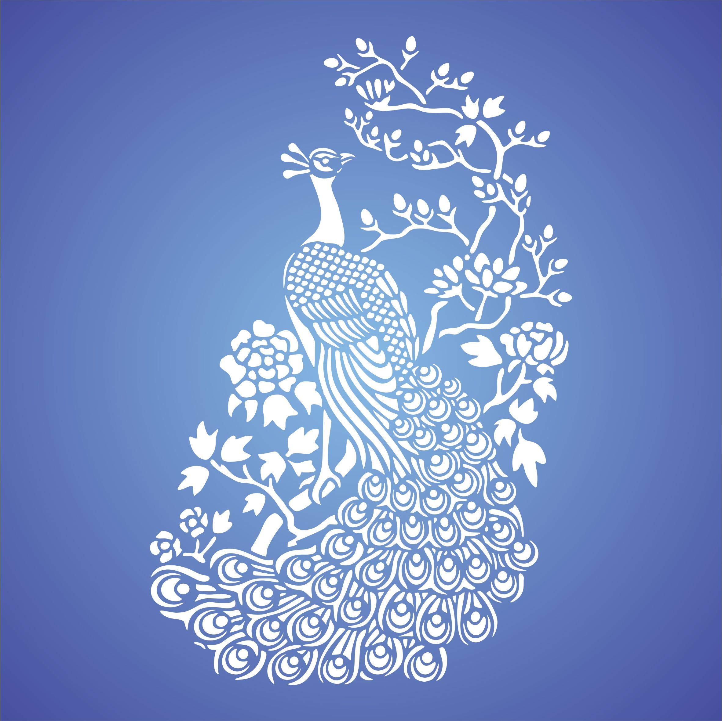 Peacock Stencil Designs
