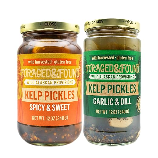 Amazon.com : Foraged & Found Dill & Spicy Pickled Kelp, 12 oz., Mixed 2 ...