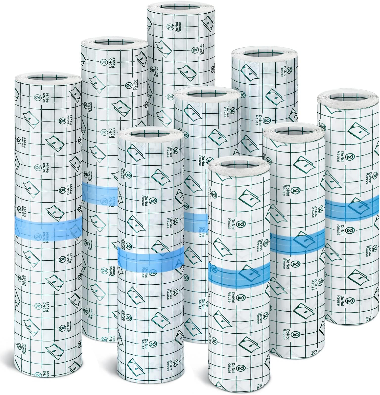 Amazon.com: Nuanchu 9 Rolls Waterproof Bandages Transparent Film ...