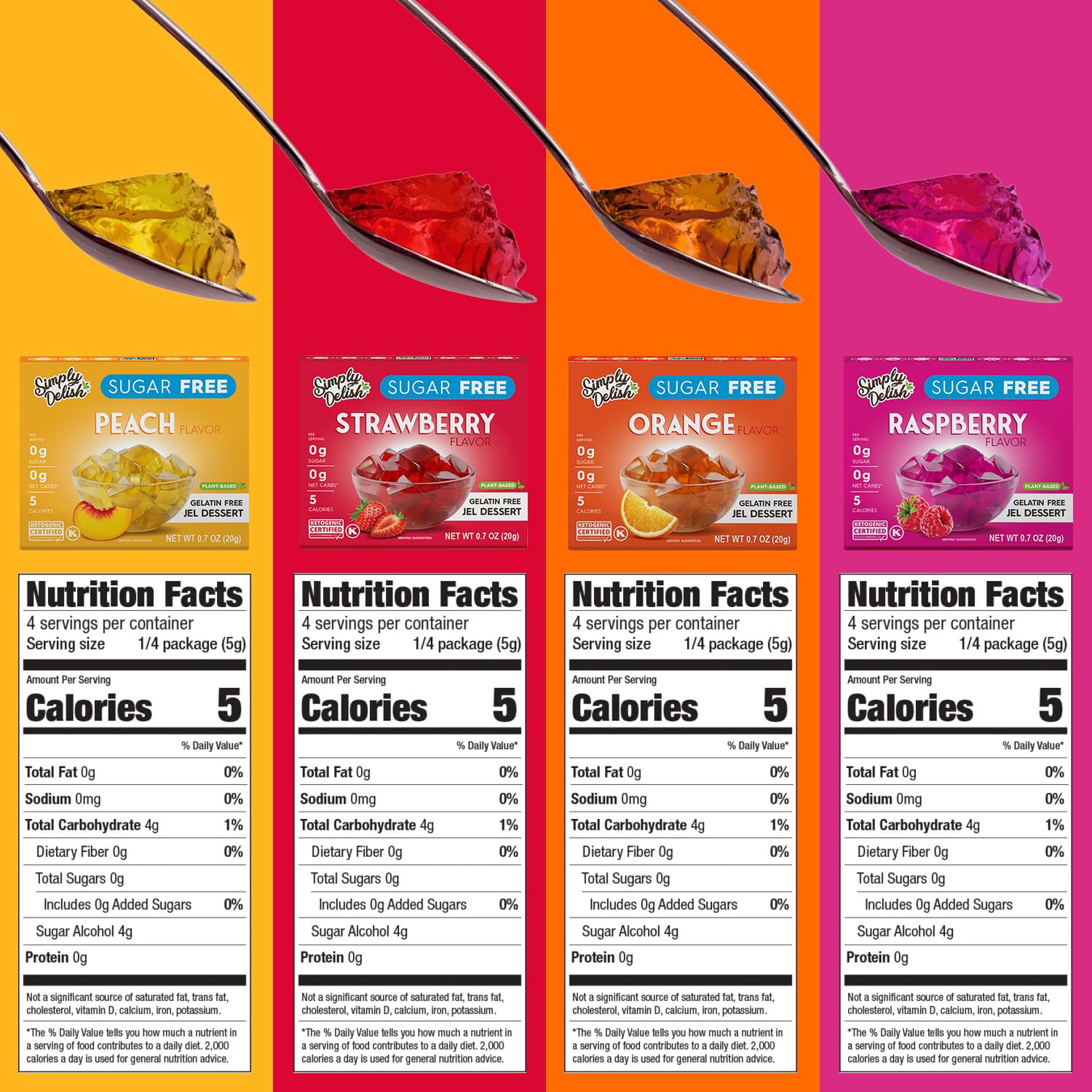 Snapklik.com : Simply Delish Plant Based Natural Variety Jel Dessert12 Pack