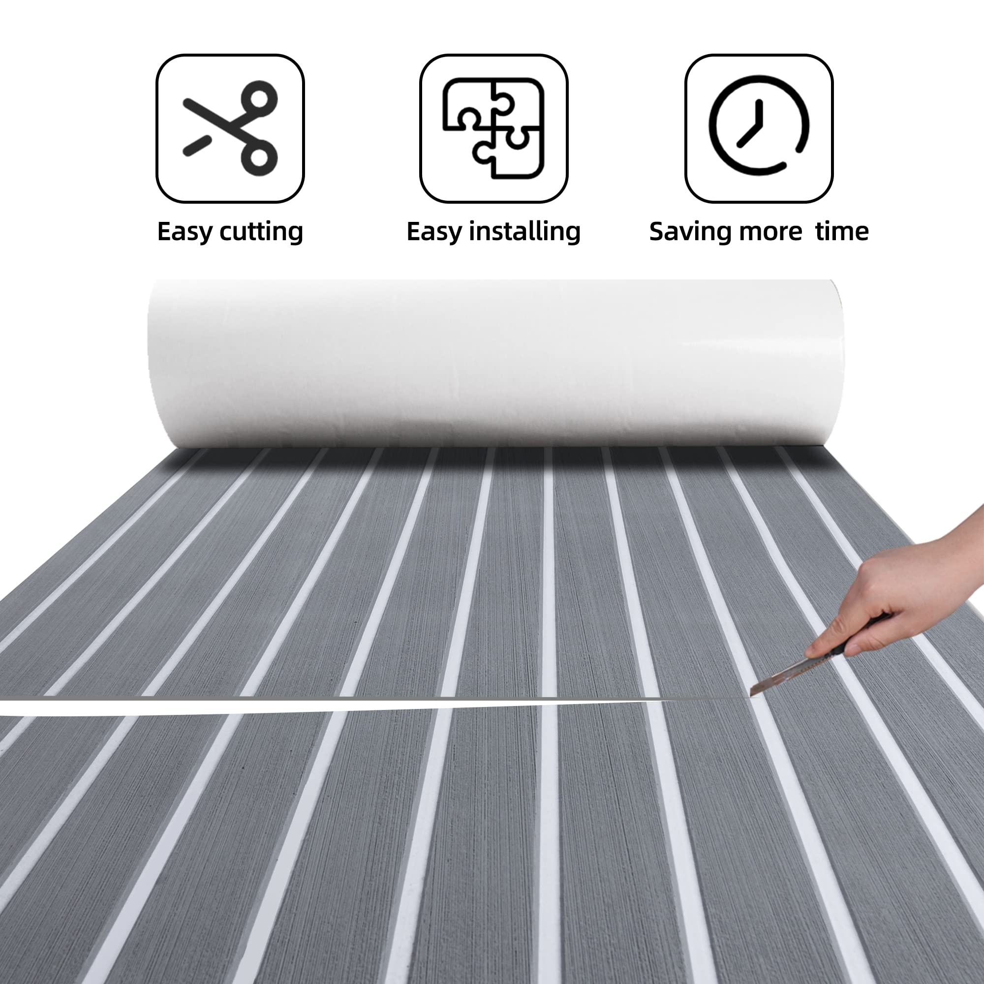 Snapklik.com : FOCEAN Boat Flooring EVA Foam Boat Decking Faux Teak ...