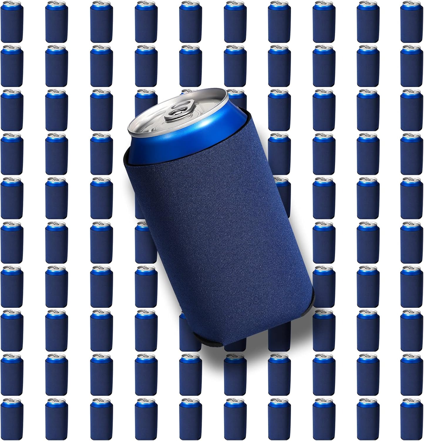 Amazon.com: Tanlade 100 Pack Royal Blue Blank Can Cooler Sleeves Bulk ...
