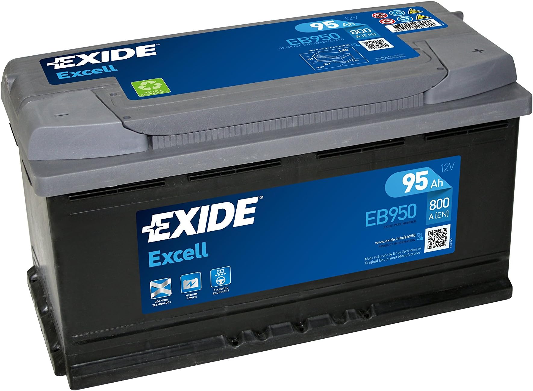 Exide Eb440 Starter Battery 44 Ah : Amazon.co.uk: Automotive