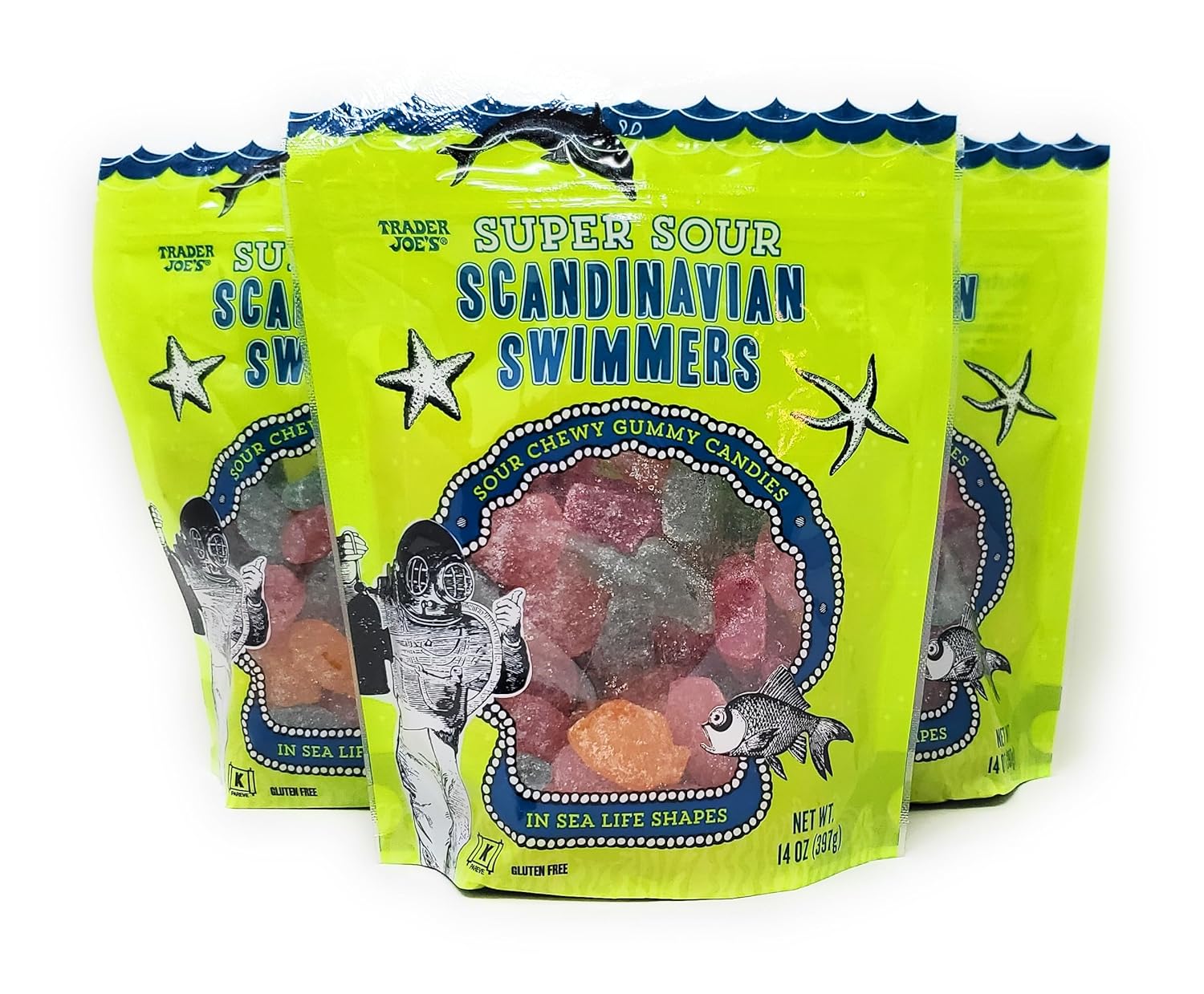 Amazon.com: Trader Joe's Super Sour Scandinavian Swimmers Chewy Gummy ...