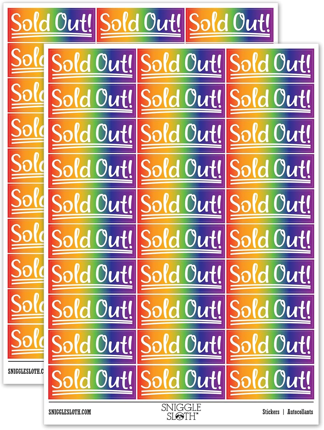 Amazon.com: Sold Out Double Underline Sticker Pack - Gloss Finish ...