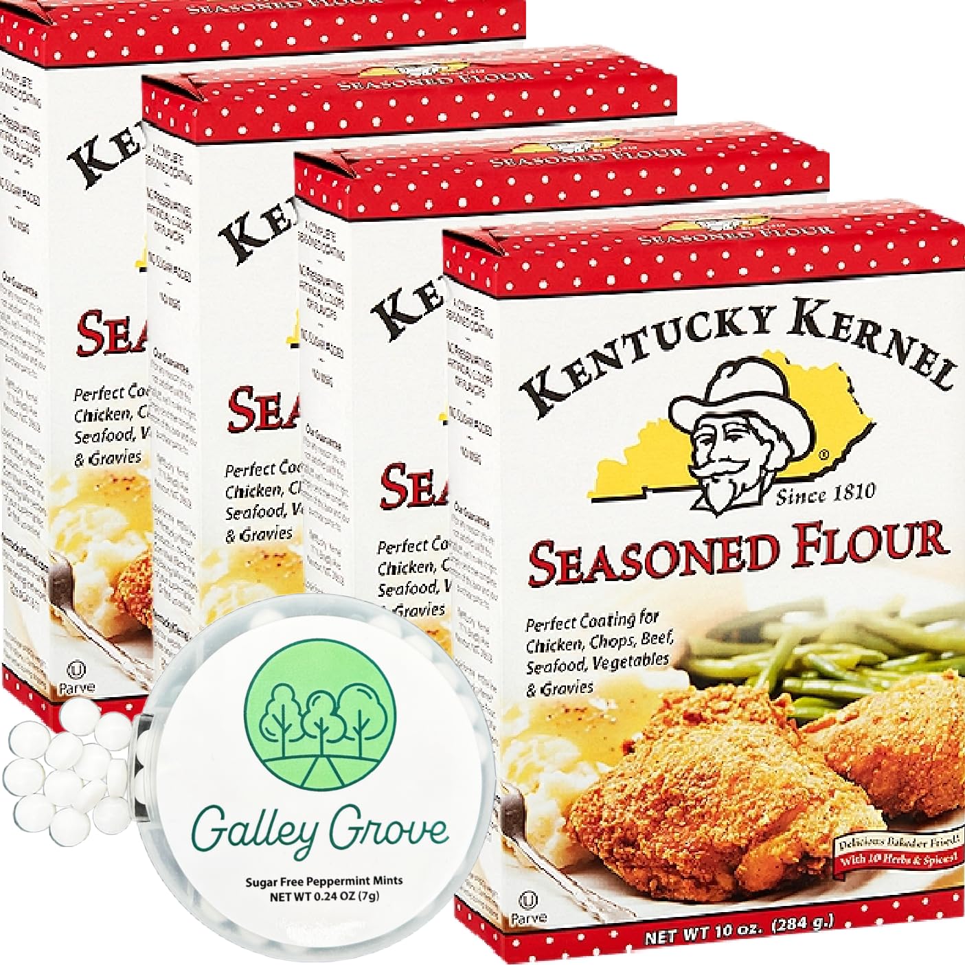 Amazon.com : Kentucky Kernel Seasoned Flour Mix Coating Bulk 10 oz (4 ...