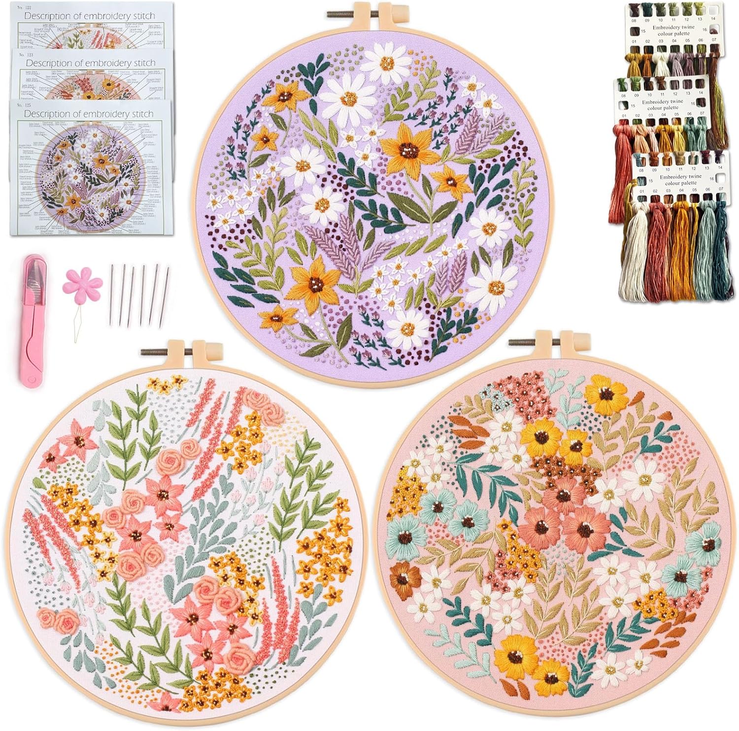 Amazon.com: Myfelicity Embroidery kit, Adult Embroidery Material Set ...