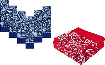 Amazon.com: Gift Packaging 6-Pack Navy Blue Bandanas Bundle with 3-Pack ...