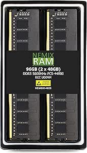 NEMIX RAM 96GB (2X48GB) DDR5 5600MHZ PC5-44800 2Rx8 1.1V CL46 288-PIN ...