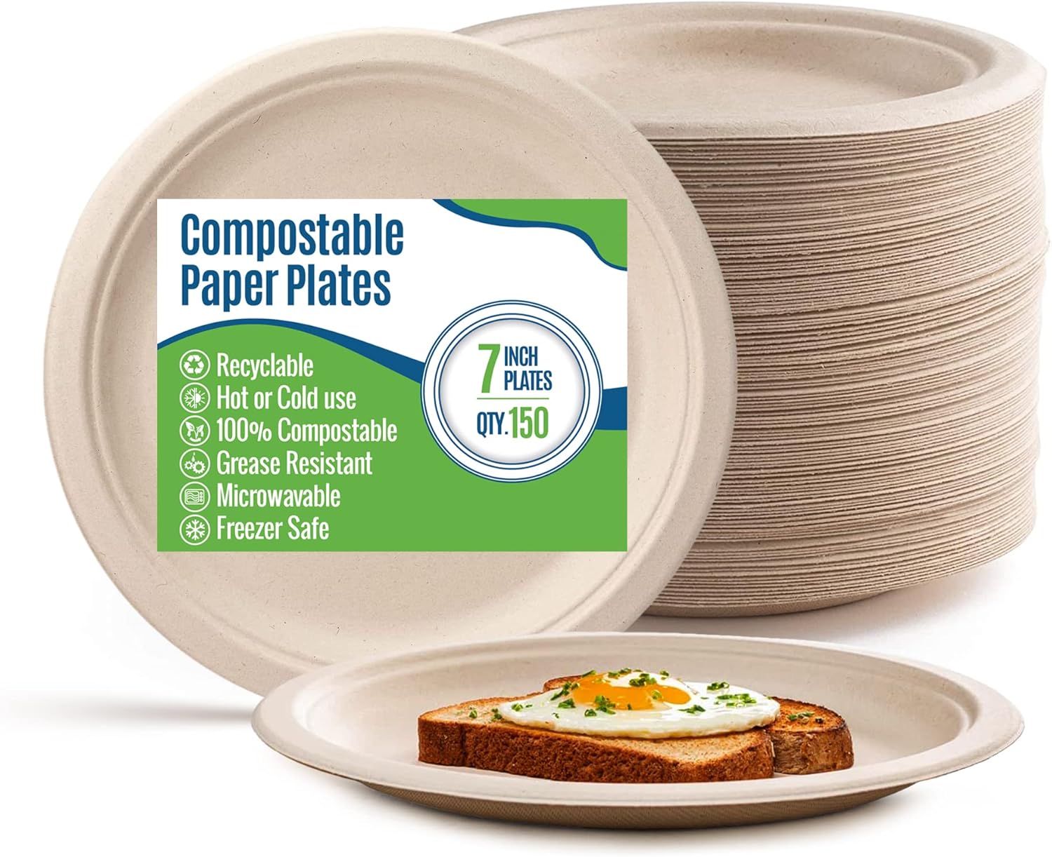 Eco-Friendly Brown Paper Plates - 7 Inch - 150 Count Philippines | Ubuy