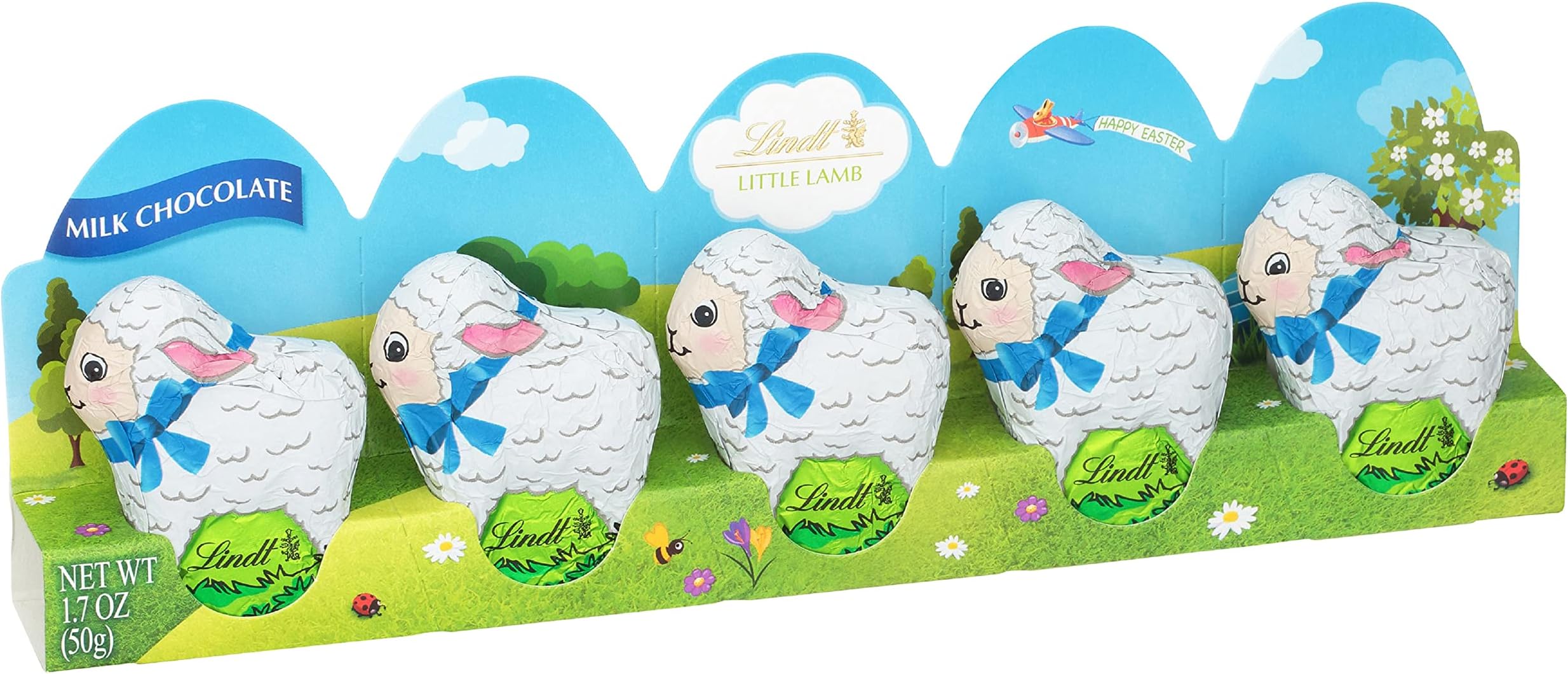Amazon.com : Lindt Mini Lambs Milk Chocolate, Hollow Milk Chocolate ...