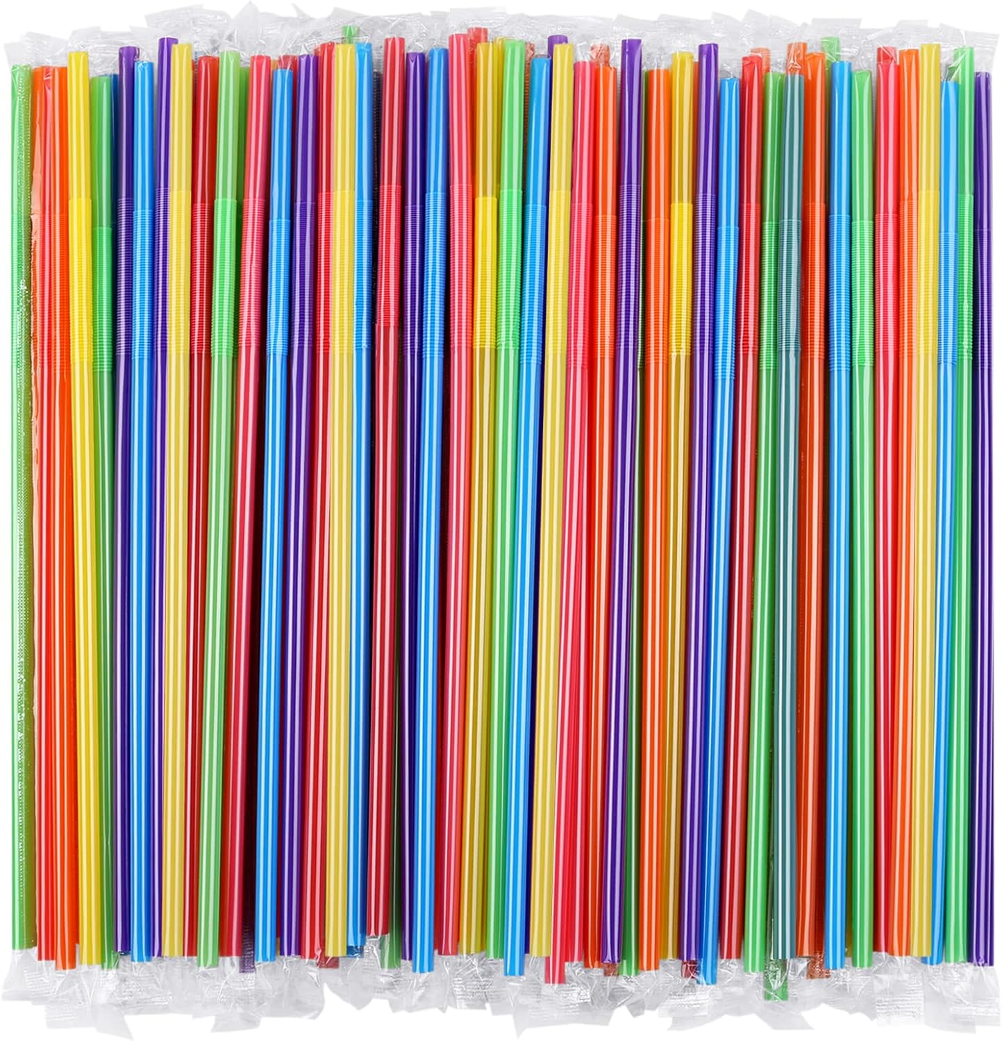 Amazon.com: [Individually Wrapped] 300 Pcs Colorful Flexible Plastic ...