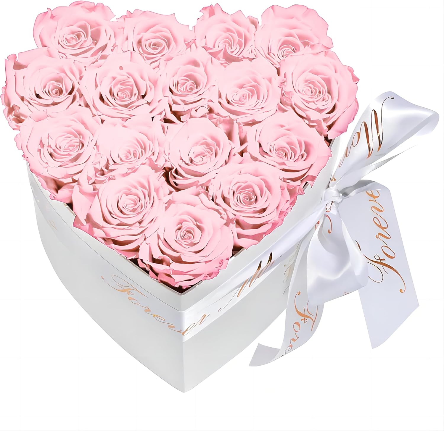 Amazon.com: FORTTS Preserved Rose Box, 16-18 Pieces Real Roses Forever ...